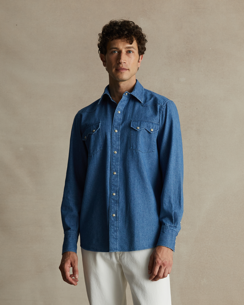 Heavy Denim Western Shirt | P Johnson
