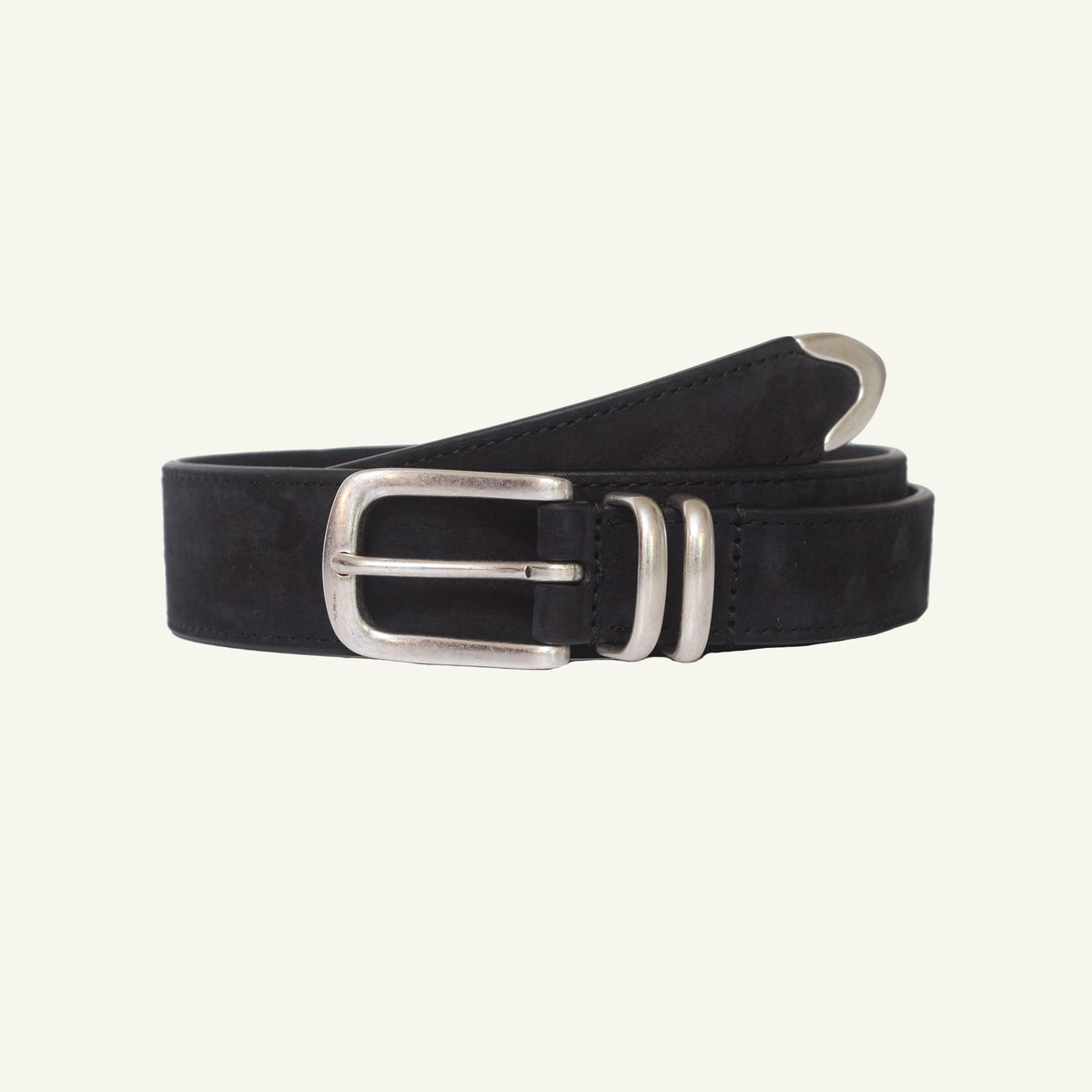 Nubuck Leather Belt - Black