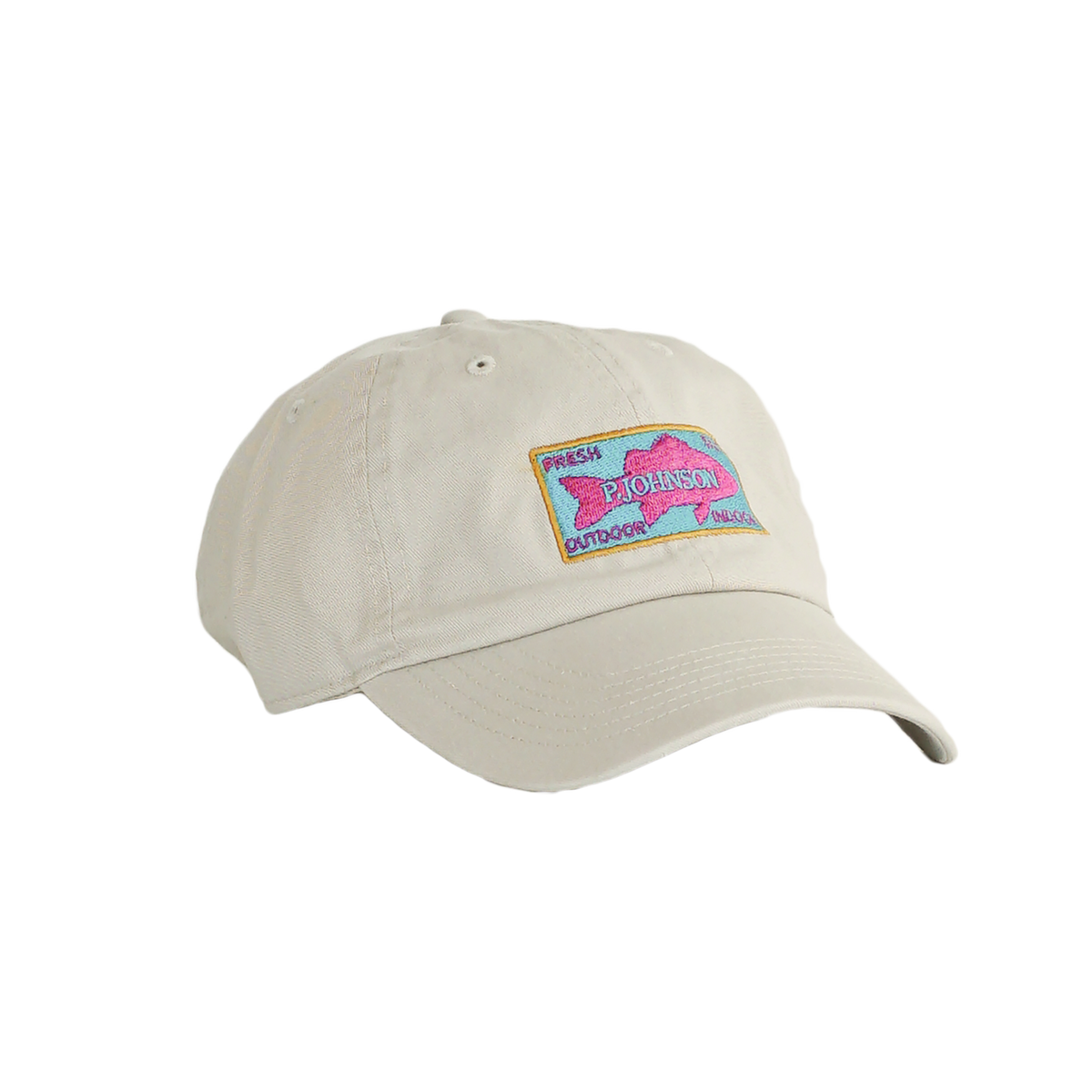Beige Fish Dad Cap | P Johnson